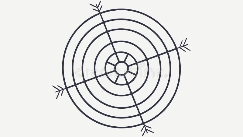 Target Practice Board with Arrows, Vector Design Generative AI Stock ...