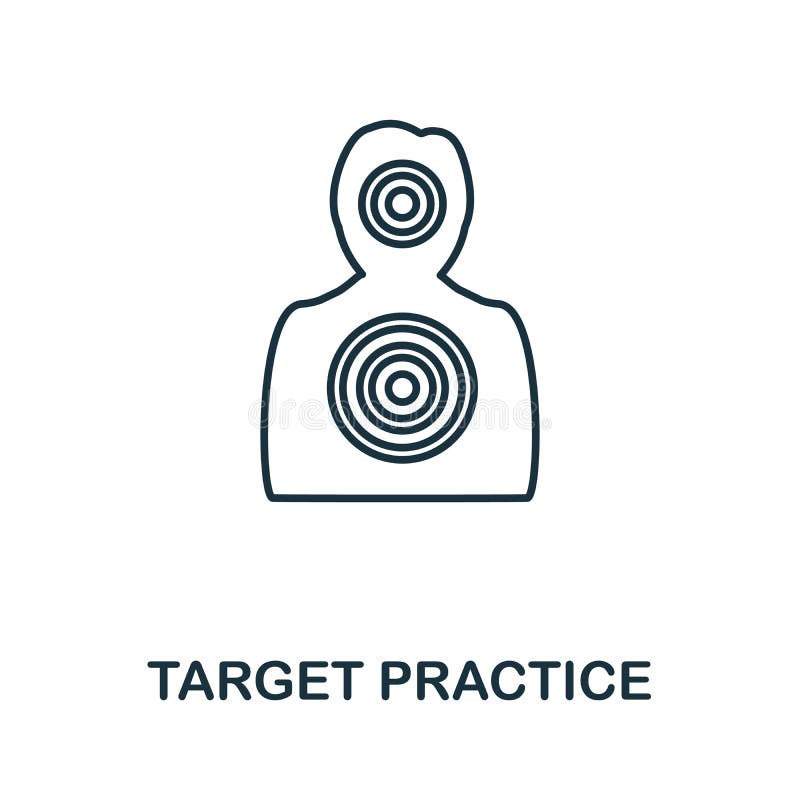 Target Practice Icon. Simple Element from Police Collection. Creative ...