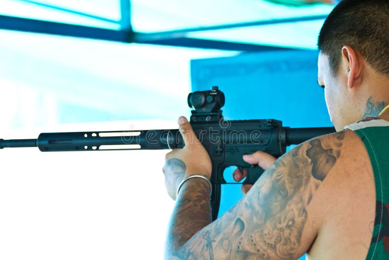 Man Shotgun Over Shoulder Stock Photos - Free & Royalty-Free Stock ...