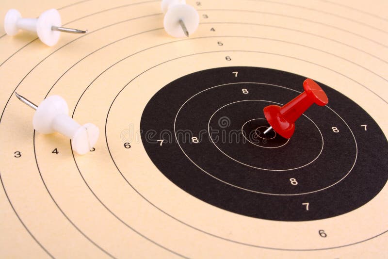 Target Prevail and Win Against Competitors Stock Photo - Image of ...