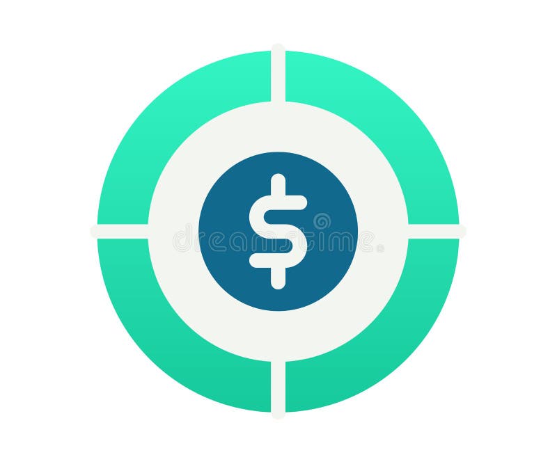 Target Profit Concept Isolated on White 3d Render Stock Illustration ...