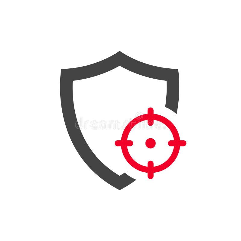 Target Protection Vector Icon on White Isolated Background Stock Vector ...