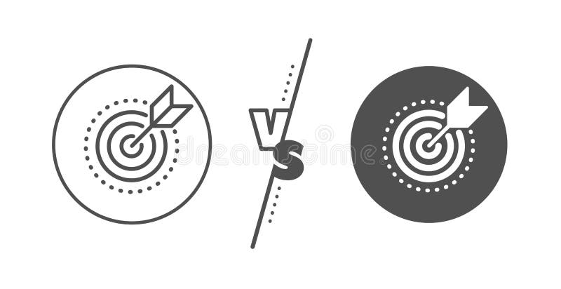 Target Purpose Line Icon. Stratery Goal Sign. Core Value. Vector Stock ...