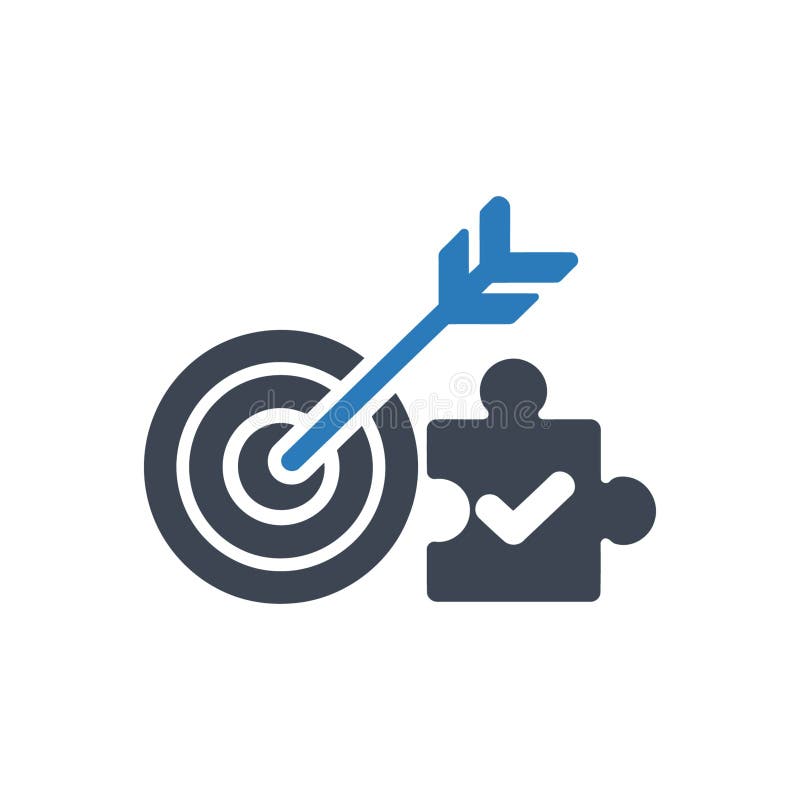 Target Puzzle Solution Icon Stock Vector - Illustration of symbol ...