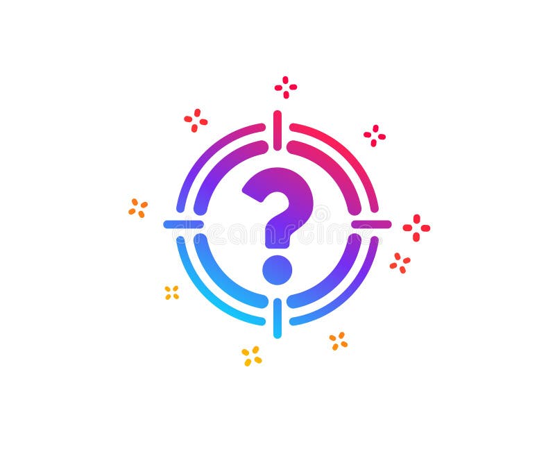Target with Question Mark Icon. Vector Stock Vector - Illustration of ...