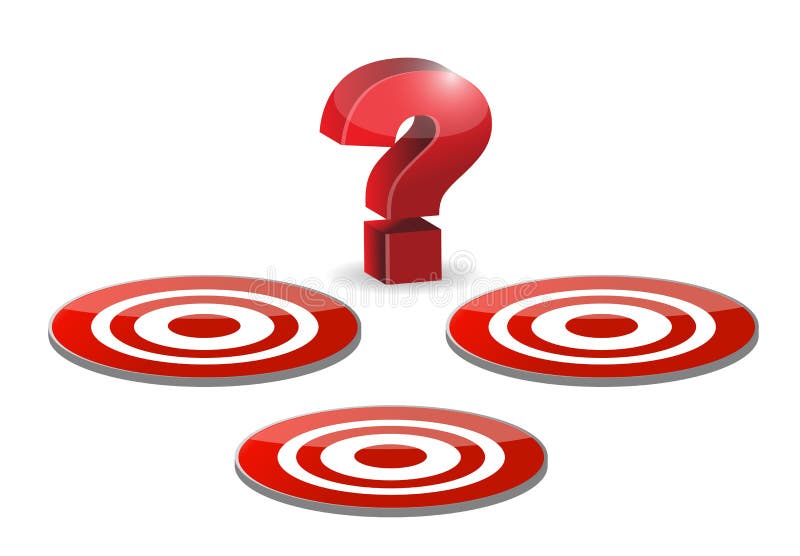 Target and question mark stock illustration. Illustration of aiming ...