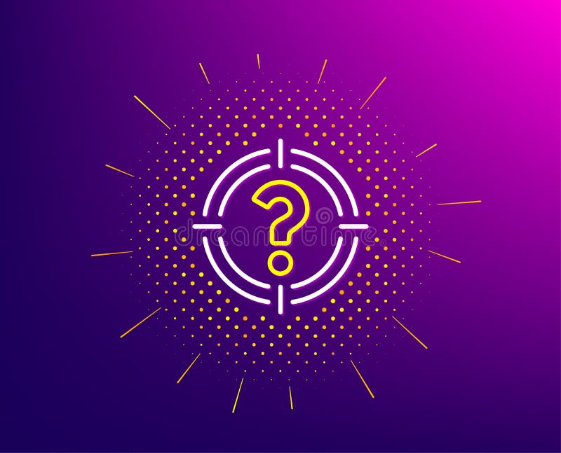 Target with Question Mark Line Icon. Vector Stock Vector - Illustration ...