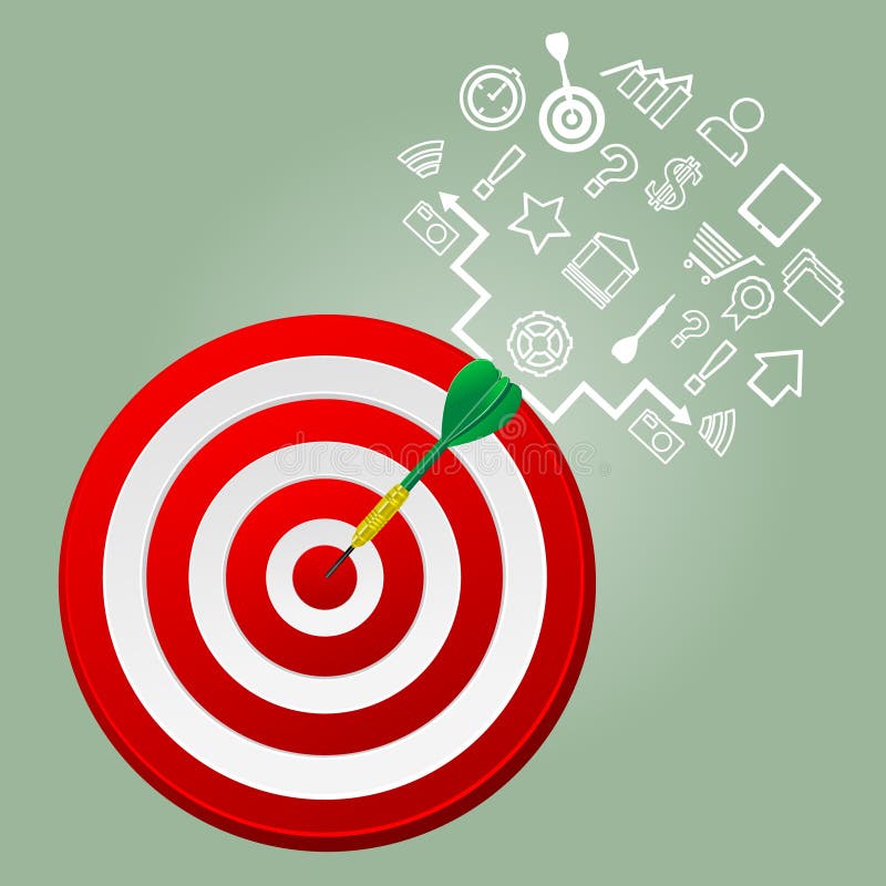 Target stock illustration. Illustration of data, business - 51151178