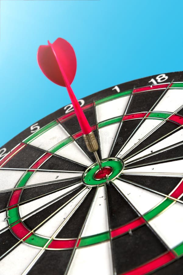 Target with a Red Arrow in the Center. Hit Target Stock Photo - Image ...