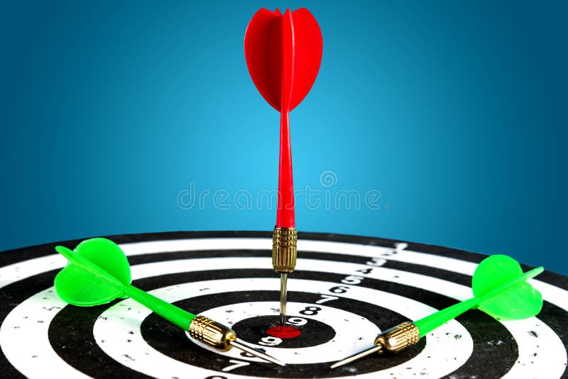 Target with a Green Arrow in the Center. Hit the Target Stock Image ...