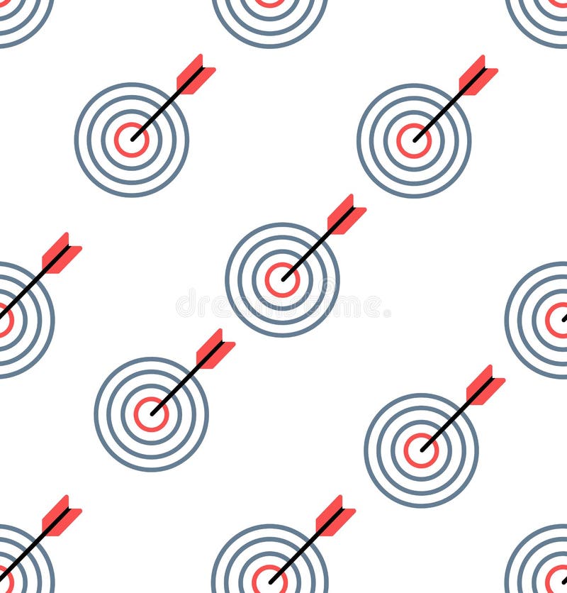 Target Red with Arrow Line Seamless Pattern Stock Vector - Illustration ...