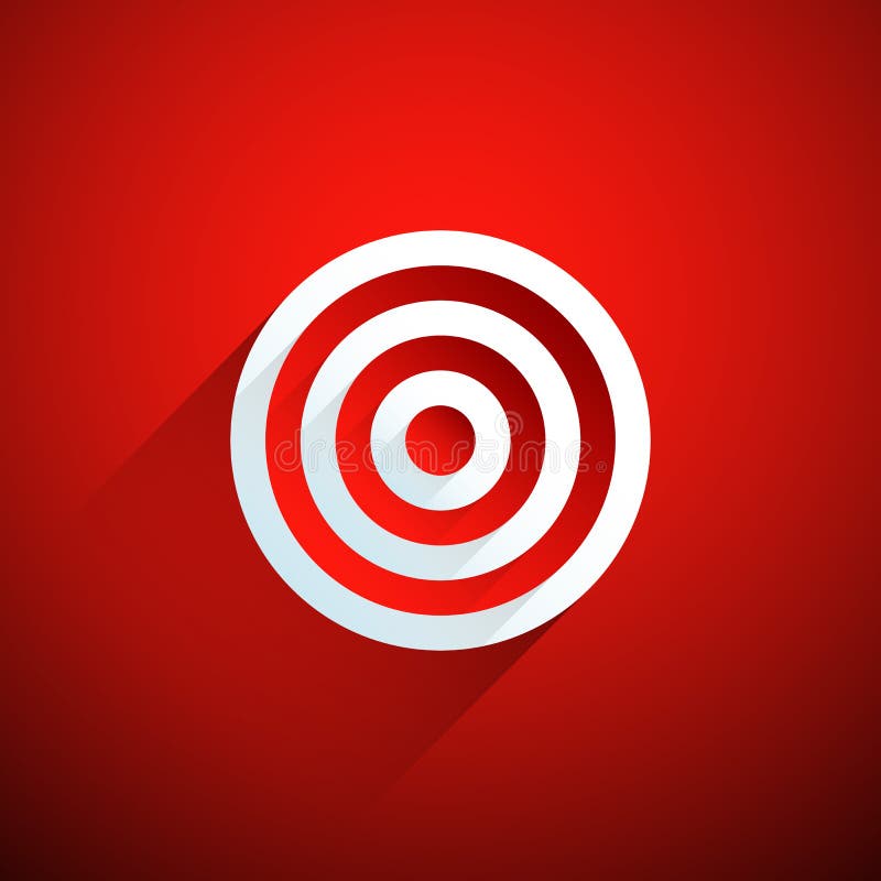 Target on Red Background. Vector Illustration Stock Vector ...