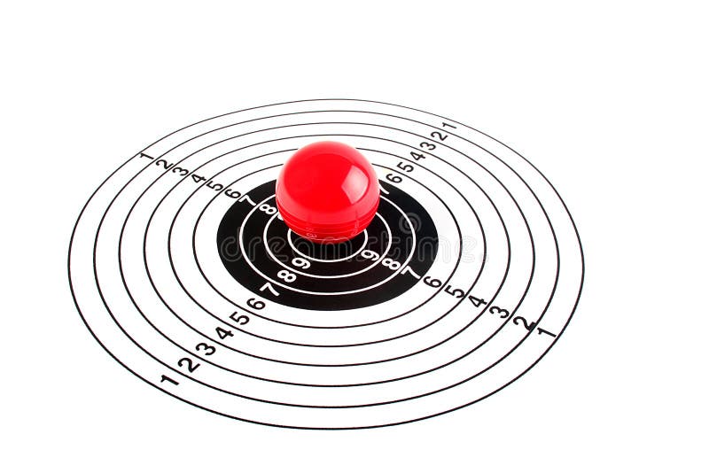 Target with a red ball stock photo. Image of ball, goal - 11677720