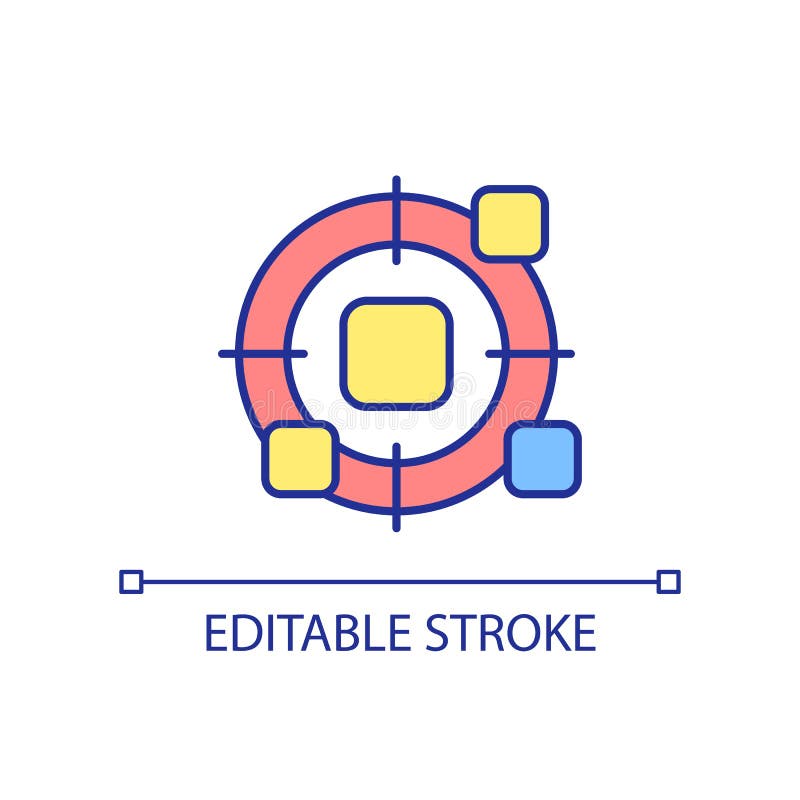 Target RGB color icon stock vector. Illustration of game - 248601320