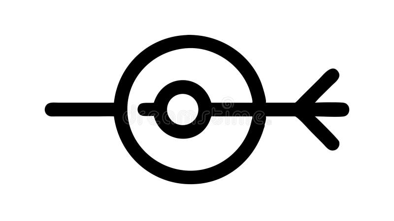 Target Right Arrow Icon. Direction, Aim, or Forward Progress Symbol ...