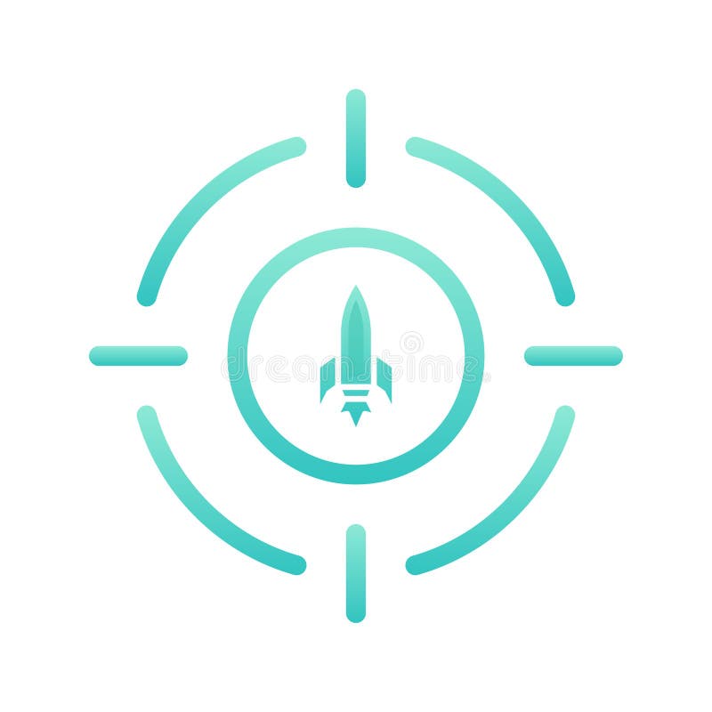 Target Rocket Logo Gradient Design Template Icon Element Stock Vector ...
