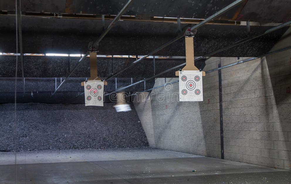Target Rows at a Shooting Range. Stock Photo - Image of competition ...
