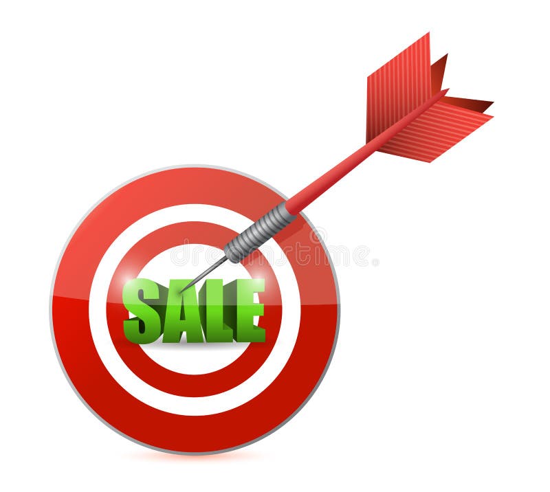 Sales Target Illustration Design Stock Illustration - Illustration of ...