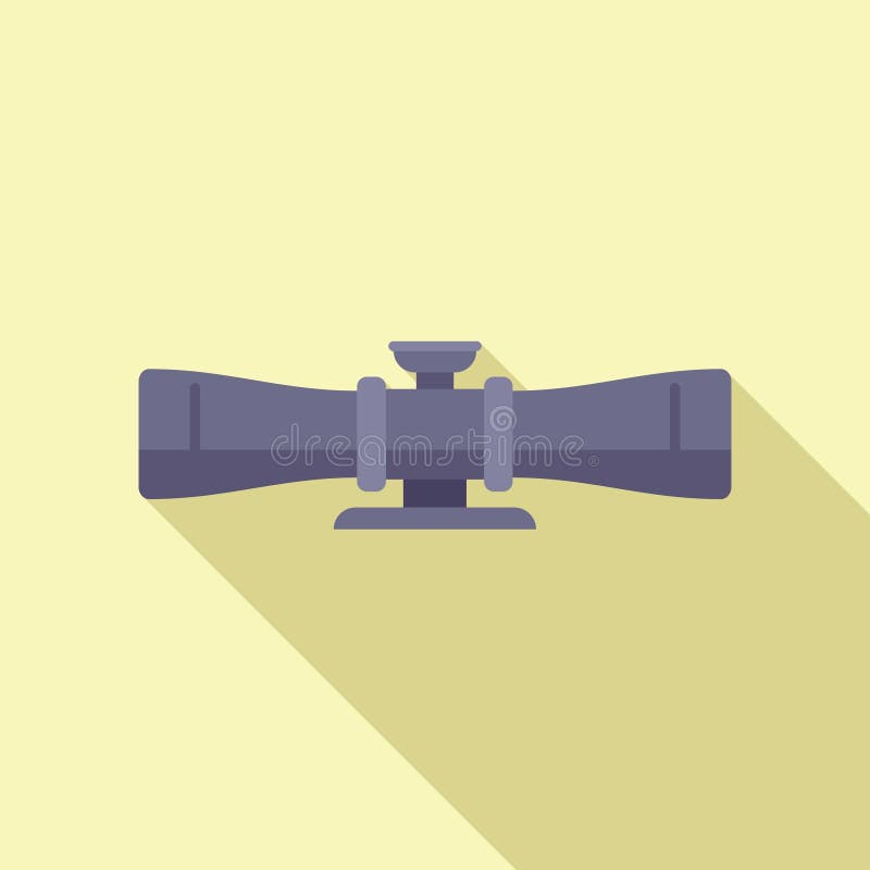 Target Scope Icon Flat Vector. Rifle Gun Stock Vector - Illustration of ...