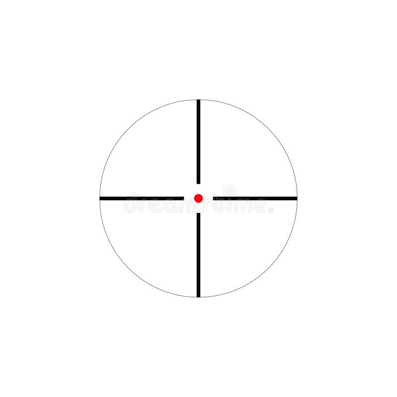 Target Scope Icon. Red Dot Aim. Crosshair Sight Symbol. Vector Focus ...