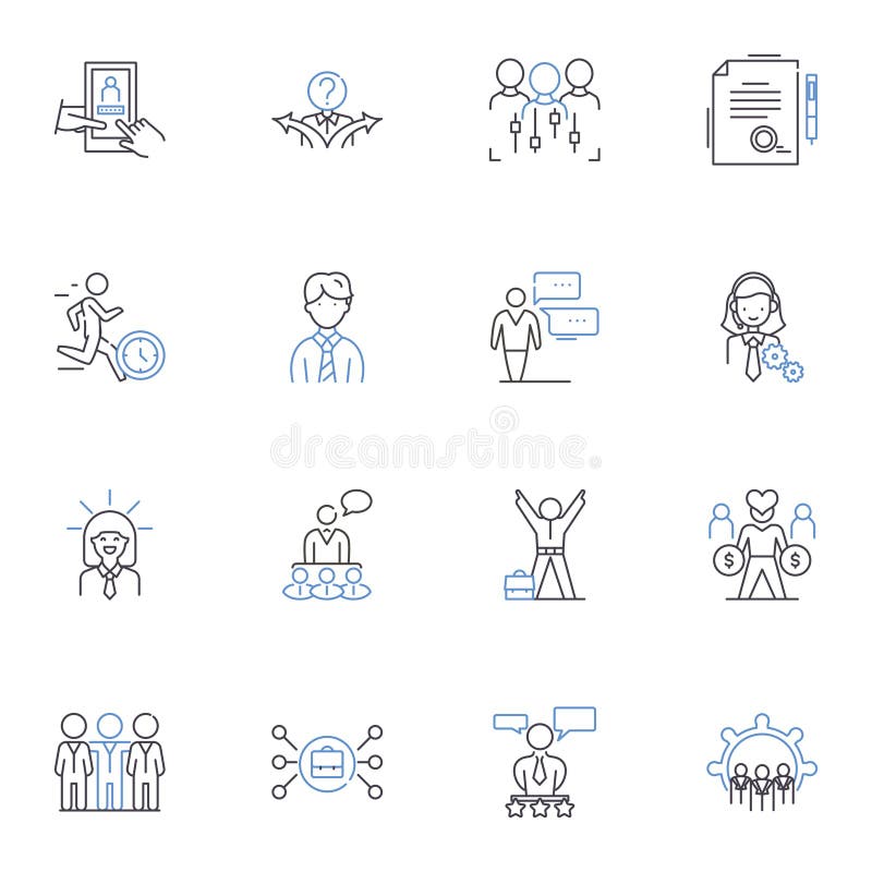 Target Setting Line Icons Collection. Goal, Objective, Ambition, Aim ...