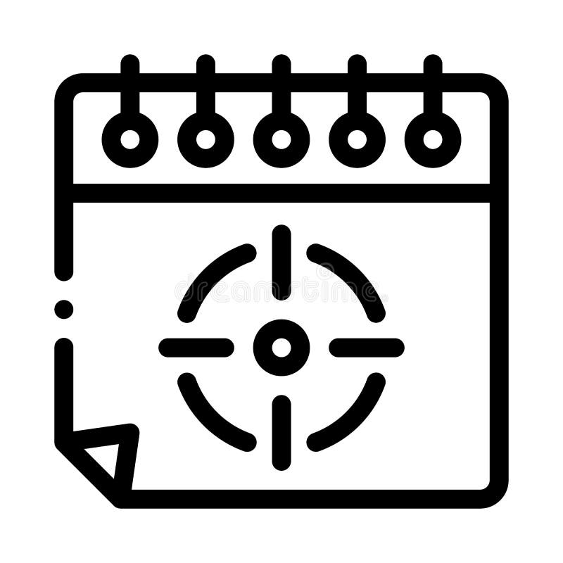 Target on Sheet Icon Vector Outline Illustration Stock Vector ...
