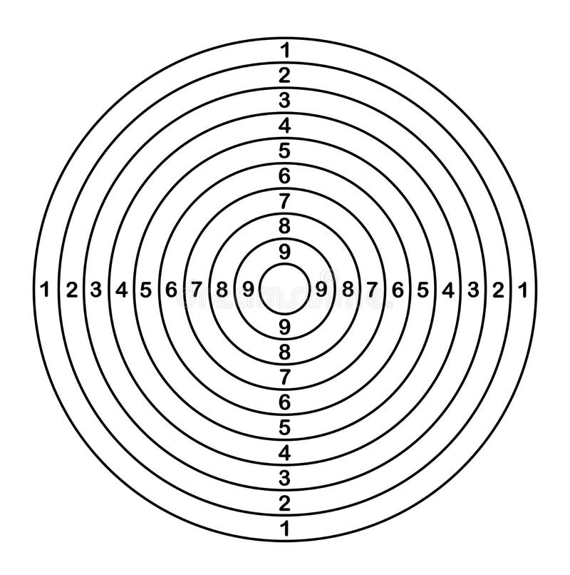 Target Shoot Outline. Vector Illustration. Stock Vector - Illustration ...