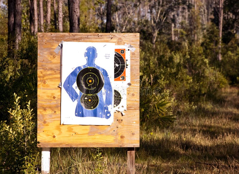 Shooting Targets on a Red Background Stock Image - Image of shoot ...