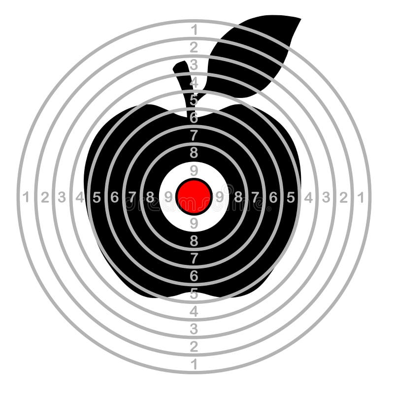 Target Shooting Vector Isolated Stock Vector - Illustration of outline ...
