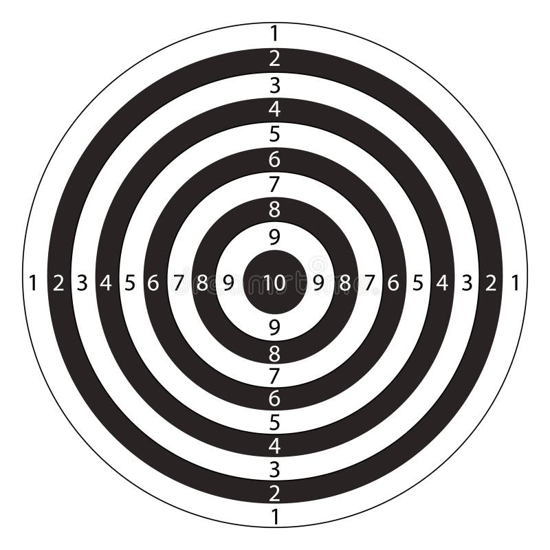 Shooting Range Target Template Vector Stock Illustrations – 652 ...