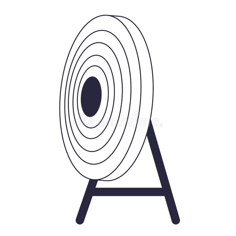 Target shooting cartoon stock vector. Illustration of center - 136743705