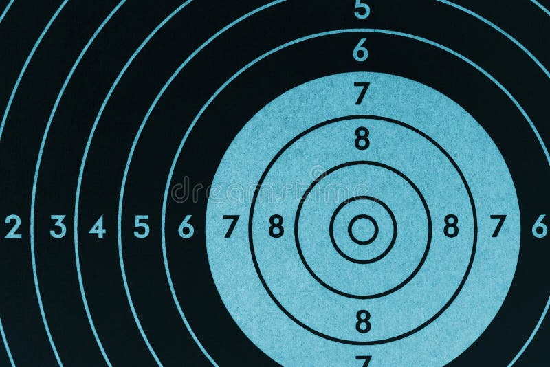 Target for Shooting. Dark Black and Gray Inverted Background or ...