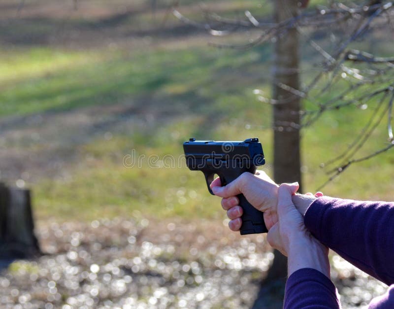 Target Shooting with Pistol Stock Image - Image of safety, defend: 60312379