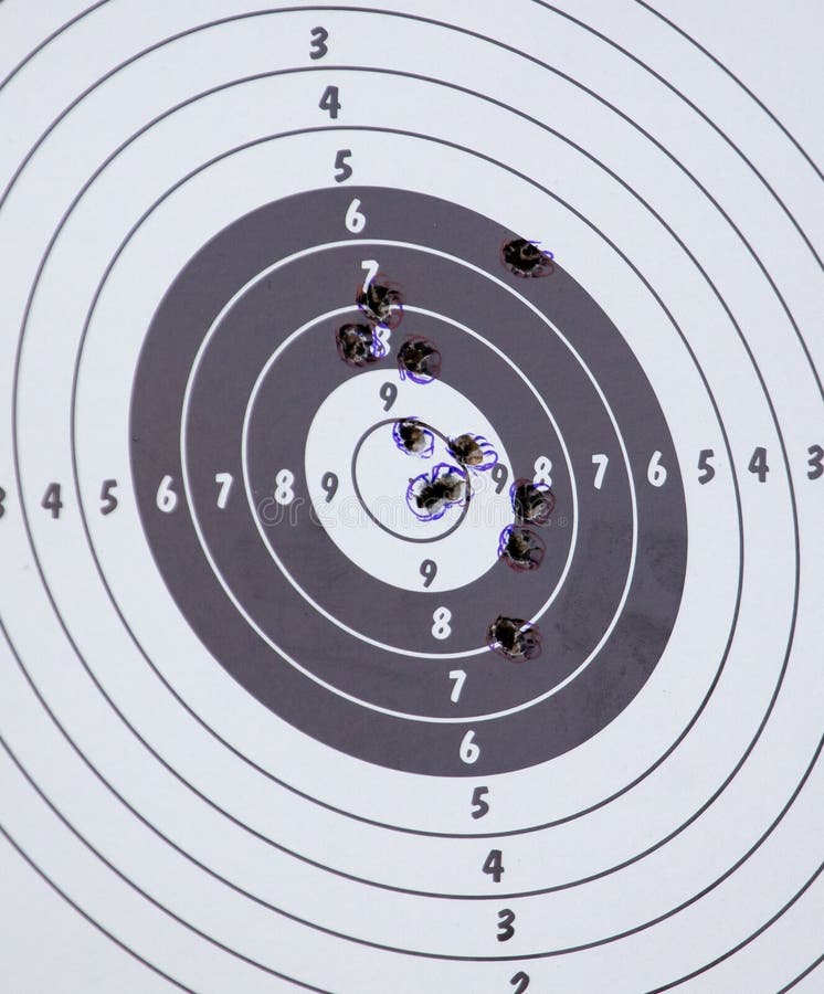 Target for Shooting from Pneumatic Weapons. Background Stock Image ...