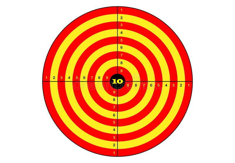Target Shooting in Red Color. Stock Vector - Illustration of practice ...