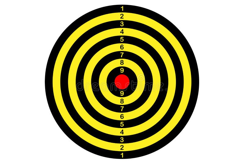 Shooting Mark in White and Black Colors Stock Vector - Illustration of ...