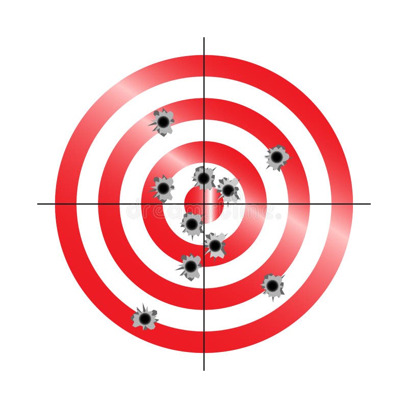 Target with Shots stock vector. Illustration of shot - 87578021
