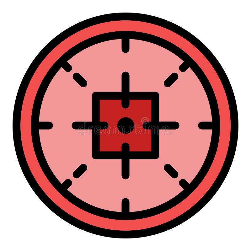 Target Sight Icon Color Outline Vector Stock Vector - Illustration of ...