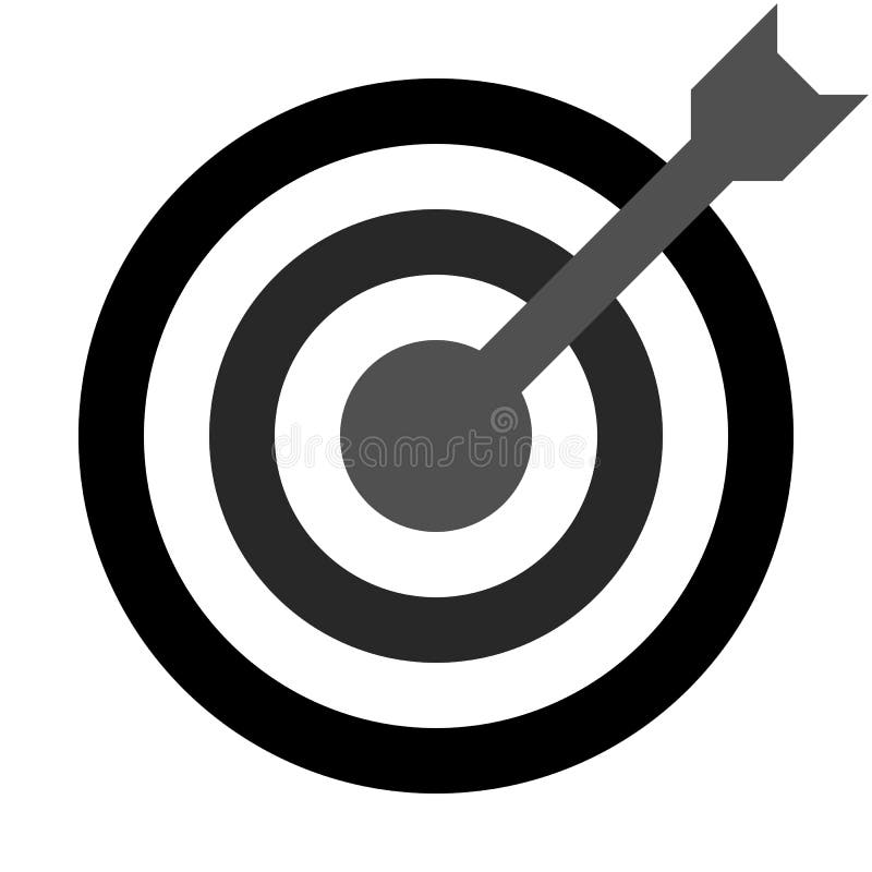 Target Sign - Black Shades Transparent with Dart, Isolated - Vector ...