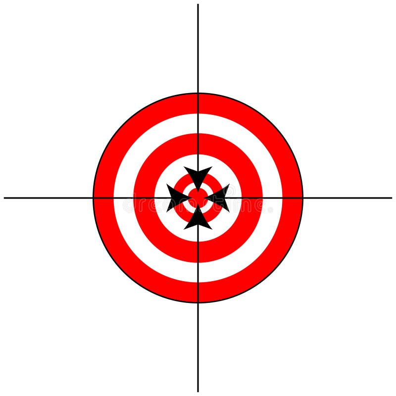 Target Sign with Crosshairs Stock Illustration - Illustration of ...
