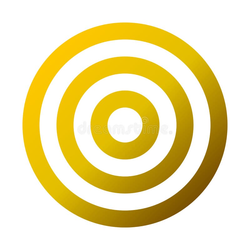 Target Sign - Golden Gradient Transparent, Isolated - Vector Stock ...