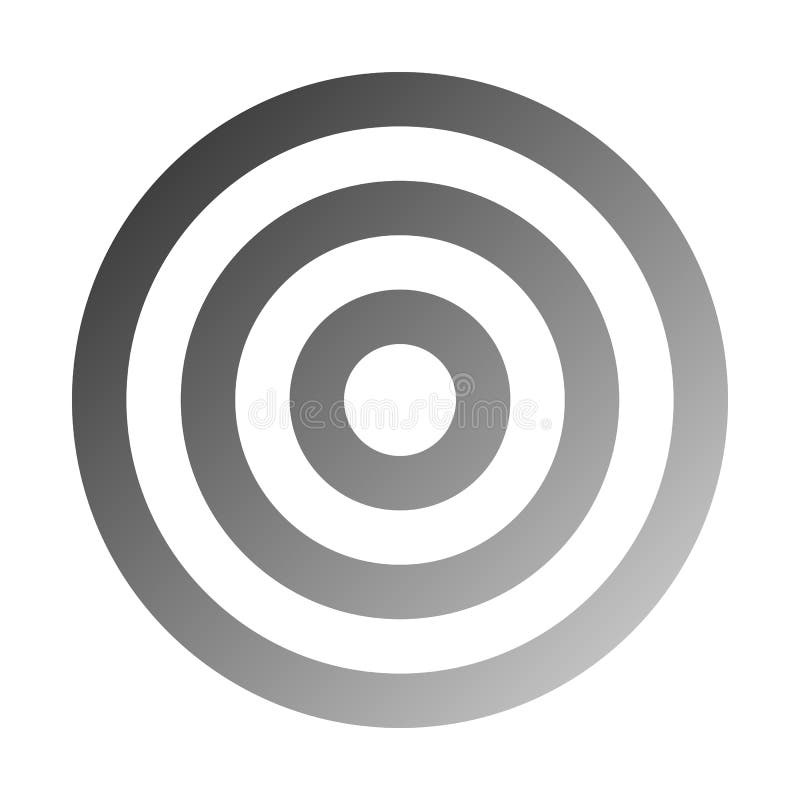 Target Sign - Medium Gray Gradient Transparent, Isolated - Vector Stock ...