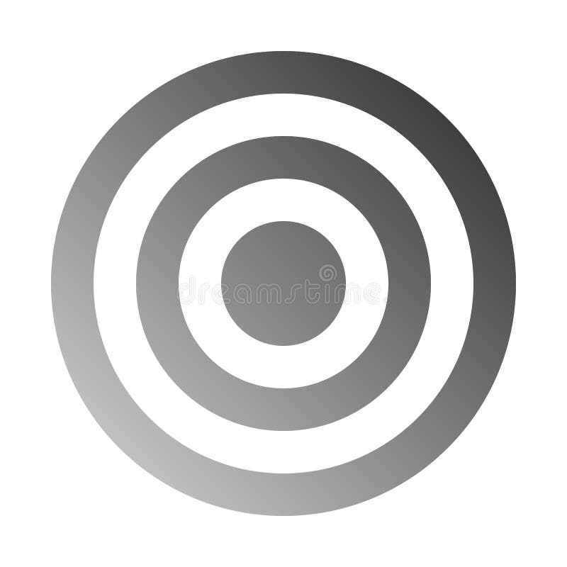 Target Sign - Medium Gray Gradient Transparent, Isolated - Vector Stock ...