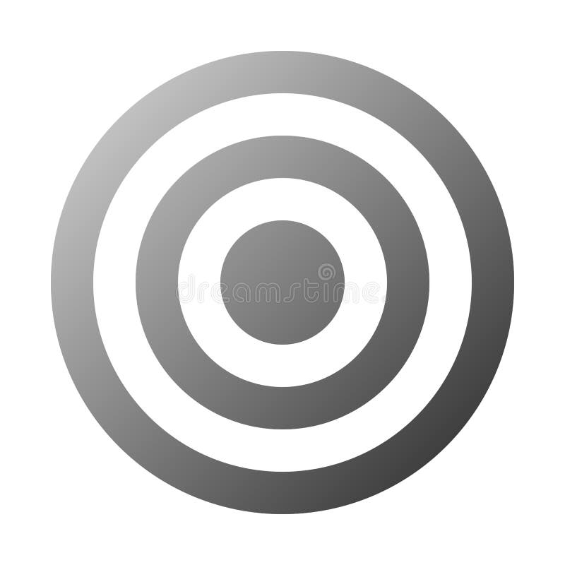 Target Sign - Medium Gray Gradient Transparent, Isolated - Vector Stock ...