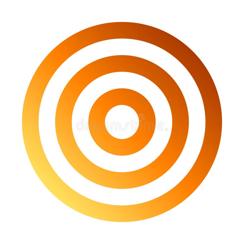 Target Sign - Orange Gradient Transparent, Isolated - Vector Stock ...