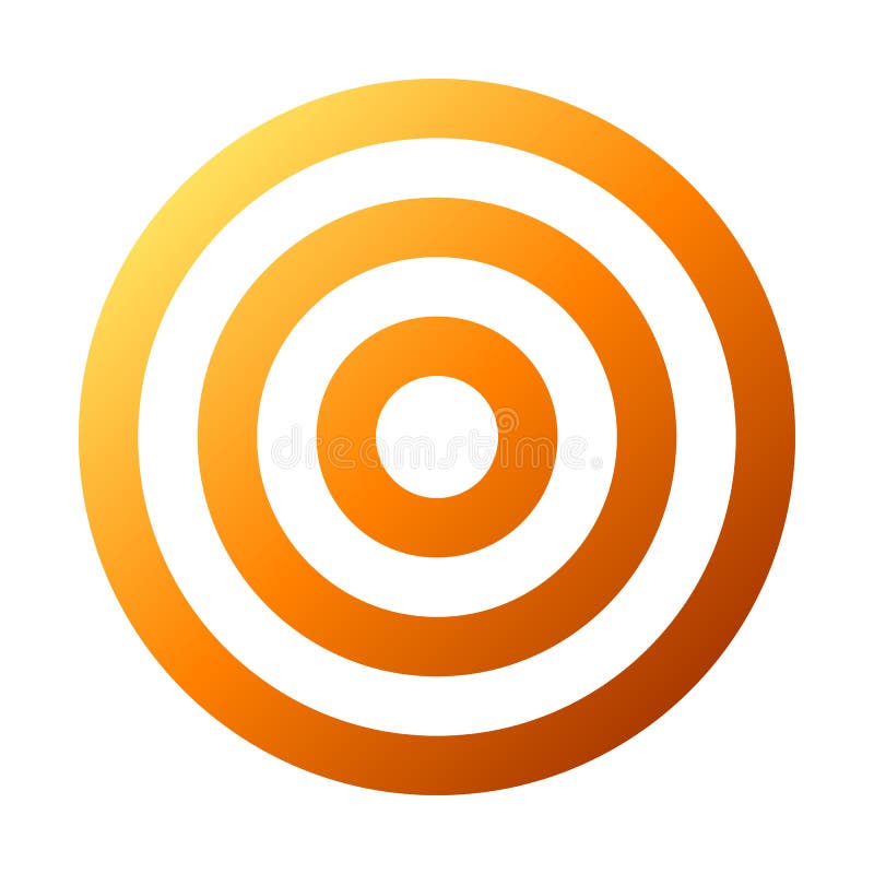 Target Sign - Orange Gradient Transparent, Isolated - Vector Stock ...