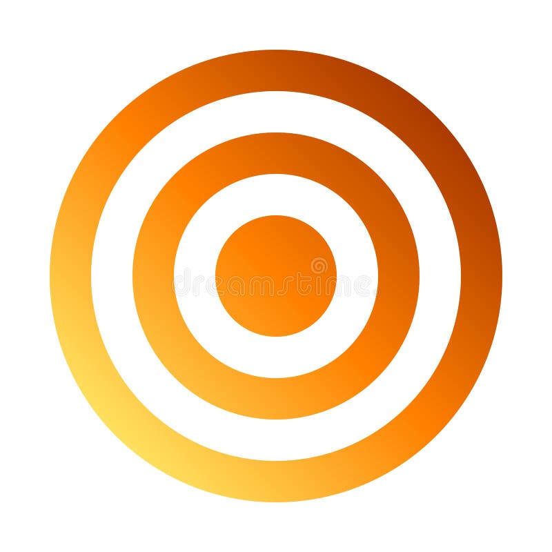 Target Sign - Orange Gradient Transparent, Isolated - Vector Stock ...