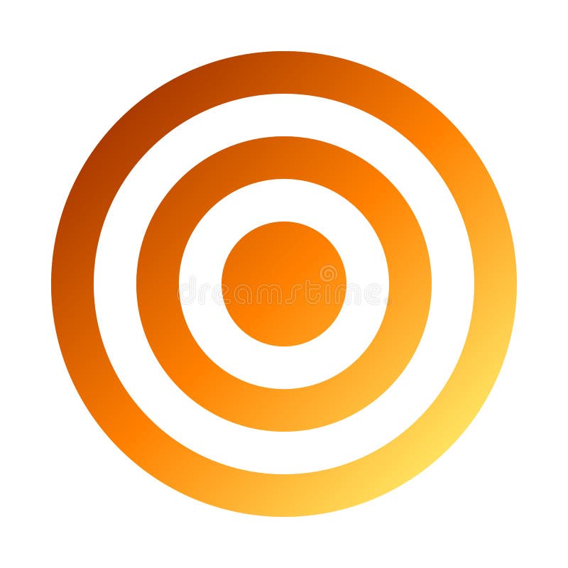 Target Sign - Orange Gradient Transparent, Isolated - Vector Stock ...