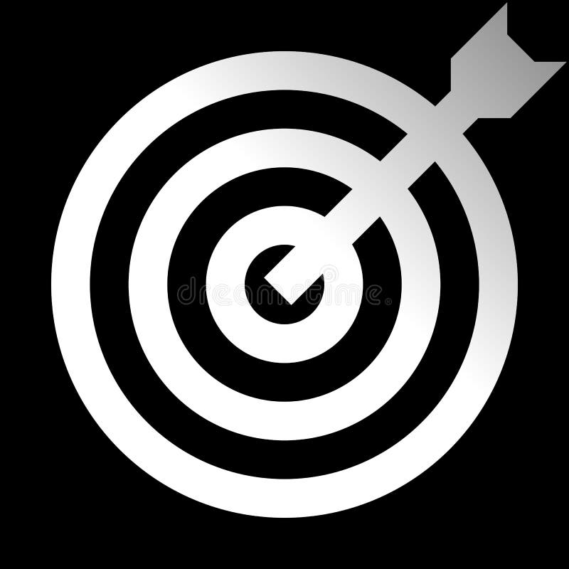 Target Sign - White Gradient Transparent with Dart, Isolated - Vector ...