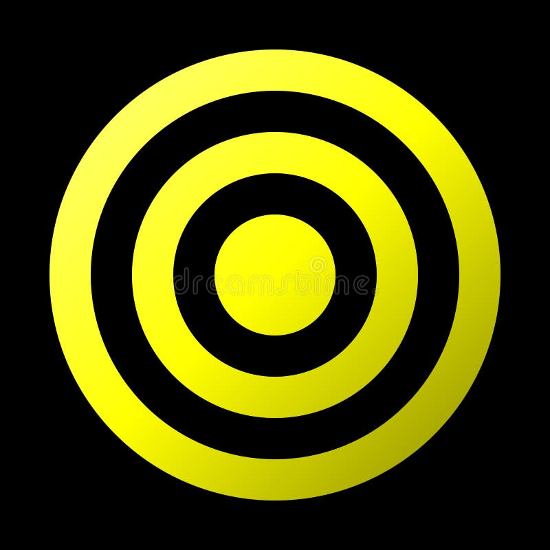 Target Sign - Yellow Gradient Transparent, Isolated - Vector Stock ...
